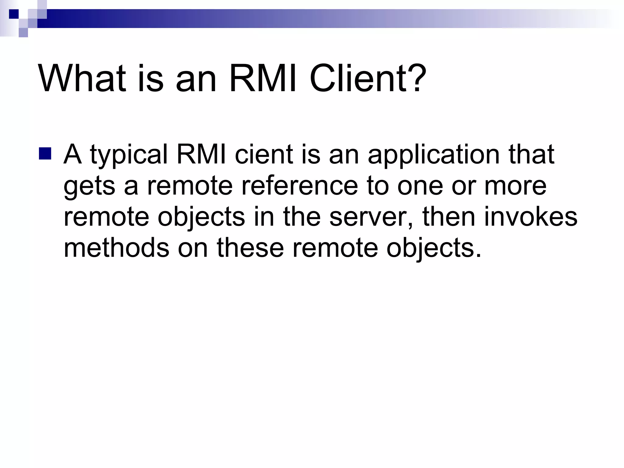 Remote Method Invocation | PPT