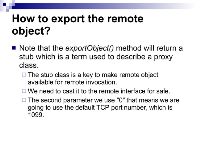 Remote Method Invocation | PPT