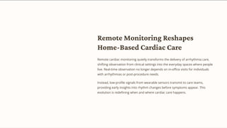 Remote Monitoring Reshapes Home-Based Cardiac Care | PDF