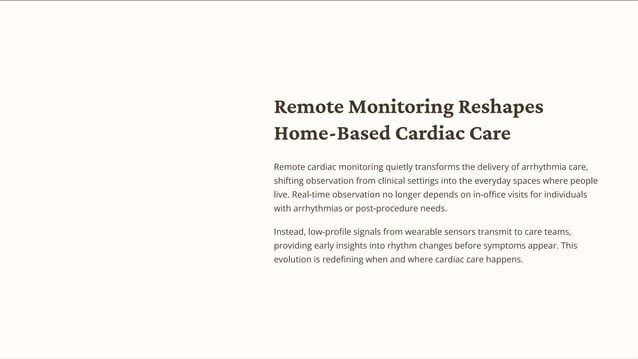 Remote Monitoring Reshapes Home-Based Cardiac Care | PDF