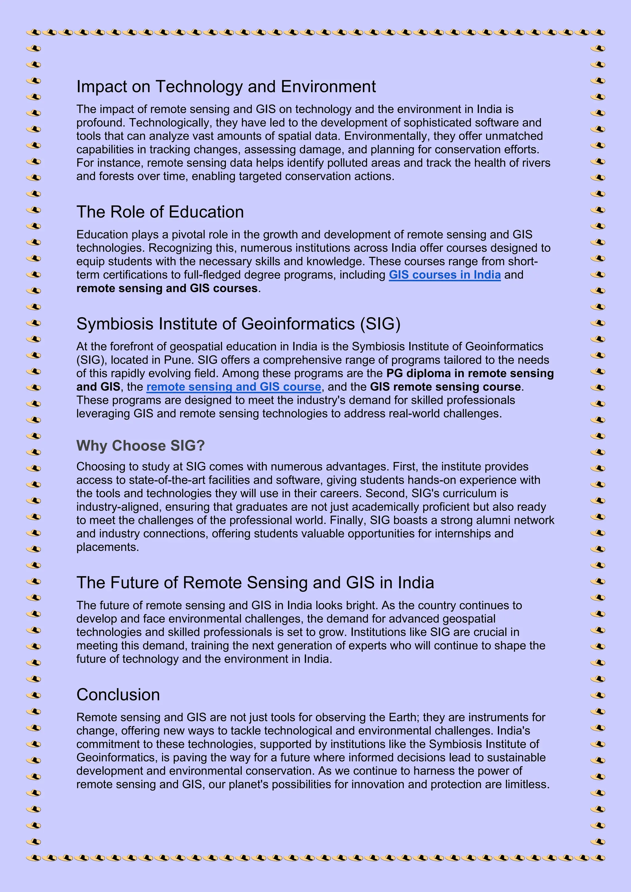 How Remote Sensing and GIS in India Are Shaping the Future of Technology and Environment | PDF