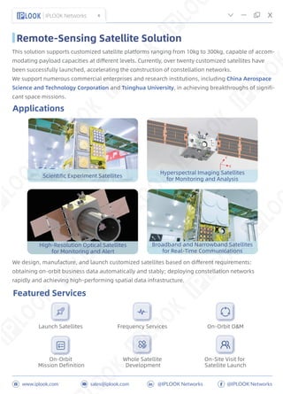 IPLOOK Remote-Sensing Satellite Solution | PDF
