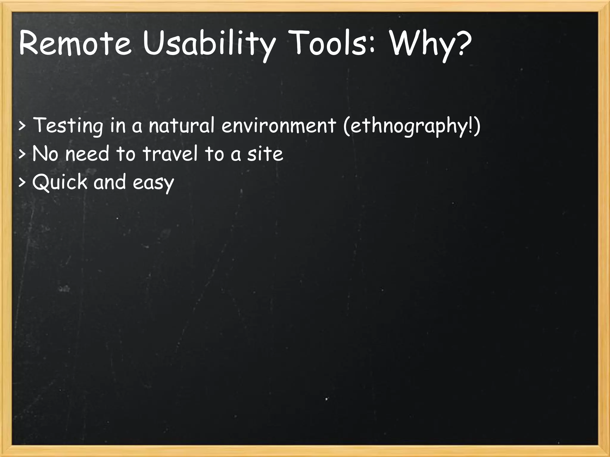 Remote Usability Tools | PPT