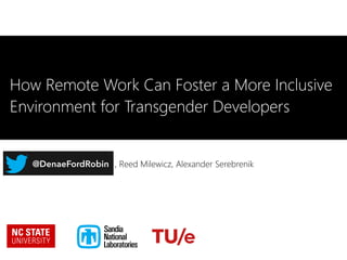 How Remote Work Can Foster a More Inclusive Environment for Transgender ...