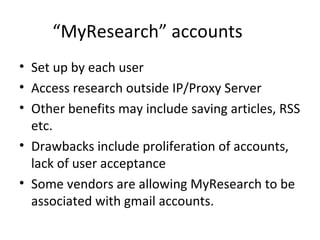 Remote access to electronic resources | PPT