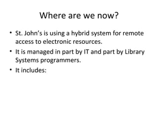 Remote access to electronic resources | PPT