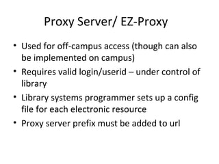 Remote access to electronic resources | PPT