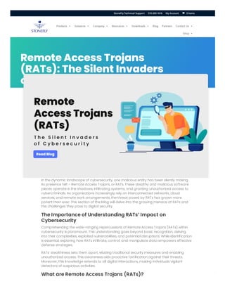 Remote Access Trojans (RATs): The Silent Invaders of Cybersecurity ...