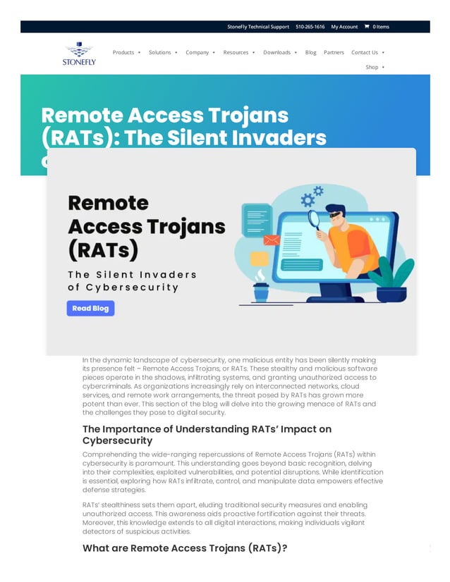 Remote Access Trojans (RATs): The Silent Invaders of Cybersecurity ...