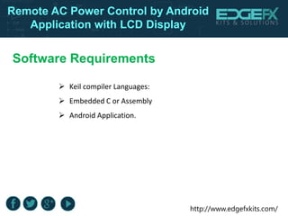 Remote ac power control by android application with lcd display | PPTX