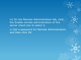 Remote administration | PPTX