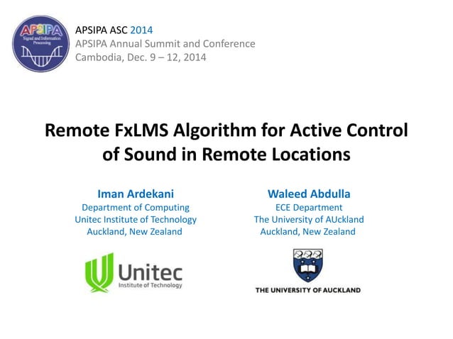 Remote Active Noise Control | PPTX