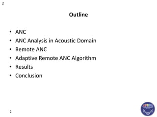 Remote Active Noise Control | PPTX