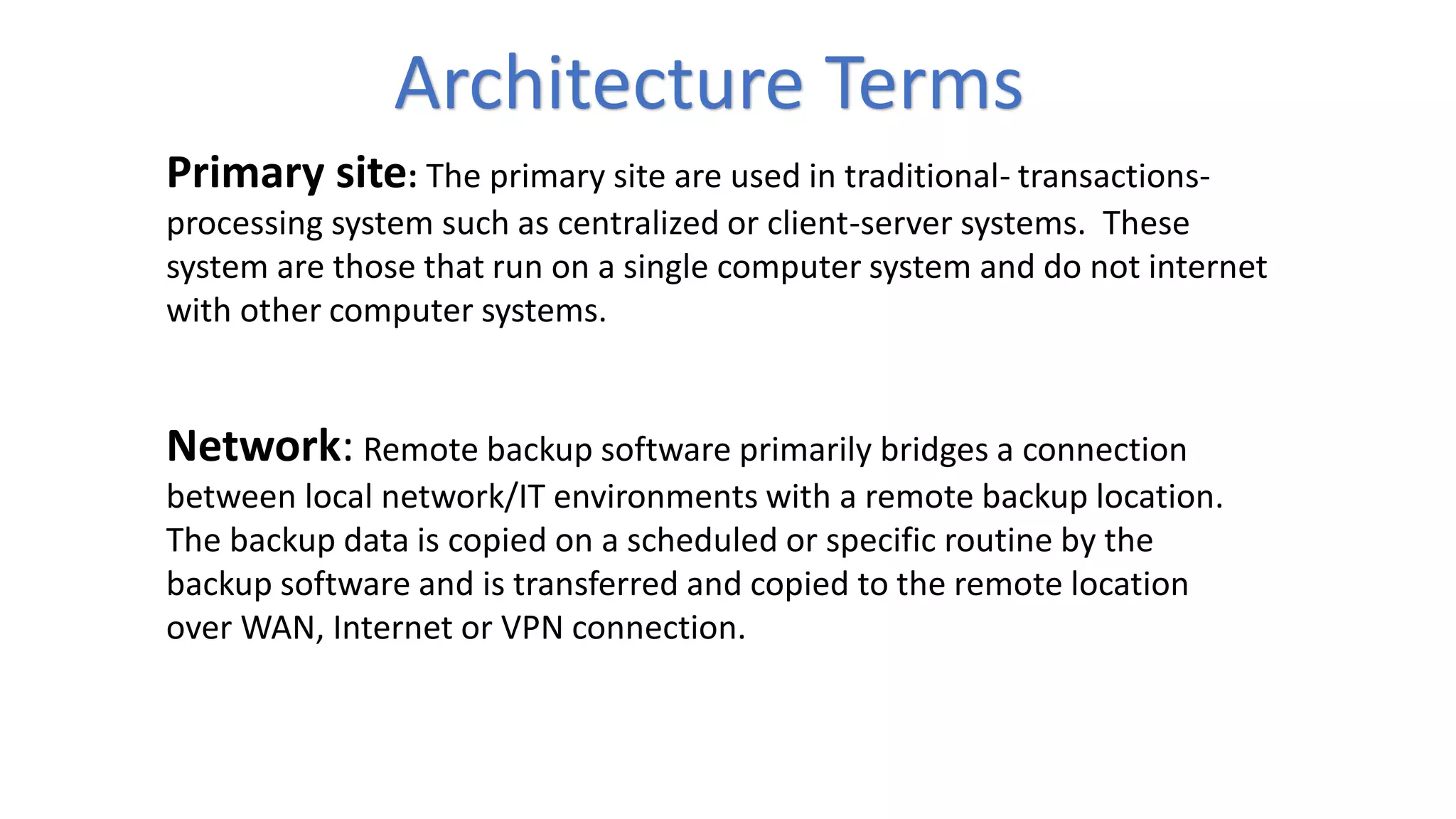 Remote backup system | PDF