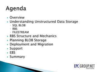 Remote Blog Storage (RBS) Best Practices in SharePoint 2010 - EPC Group ...