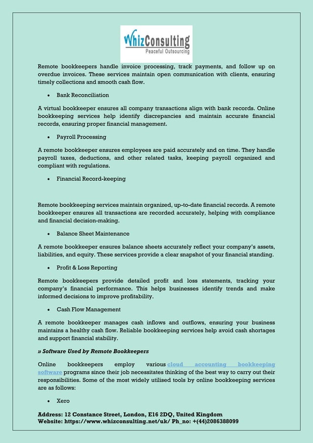 Everything You Need to Know About Remote Bookkeeper | PDF