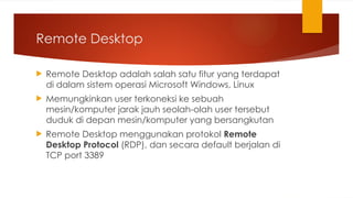 Remote connection for network computer and operating system windows | PPTX