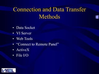 Remote Connection, Monitoringand Control Using LabVIEW.ppt | Computer Networking | Computing