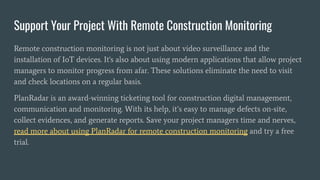 Remote construction monitoring | PPT