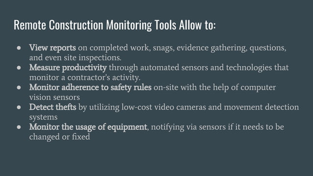 Remote construction monitoring | PPT