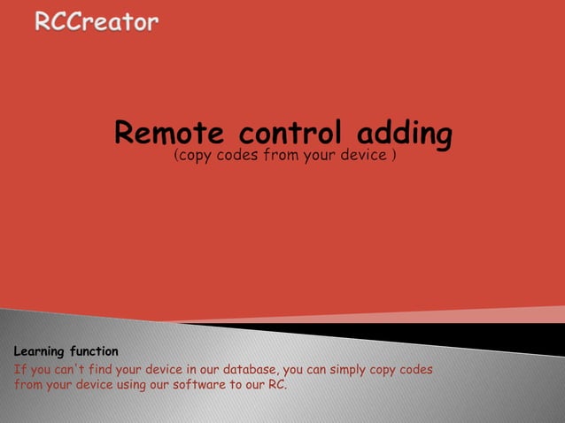 Remote control adding | PPTX