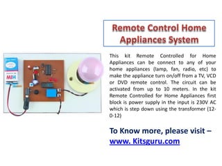 Remote control home appliances system | PPT