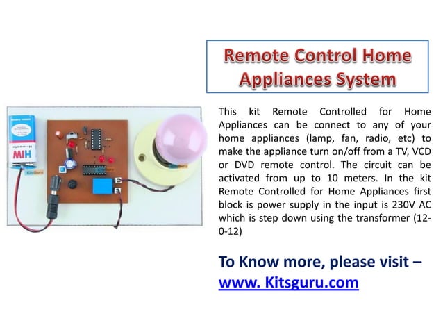 Remote control home appliances system | PPT