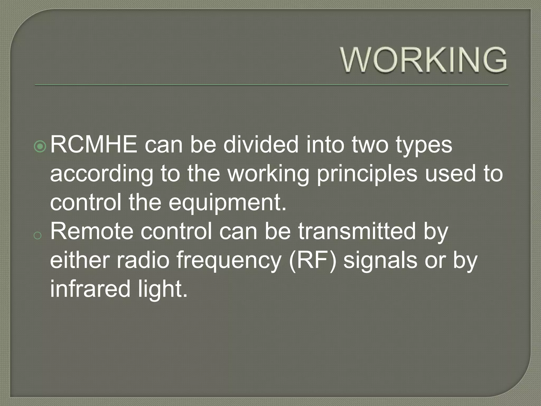 Remote controlled material handling equipment | PPTX