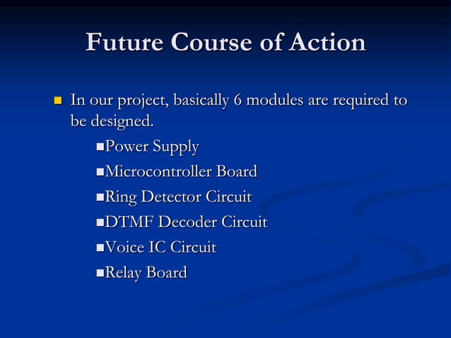 Remote control using DTMF | PPT