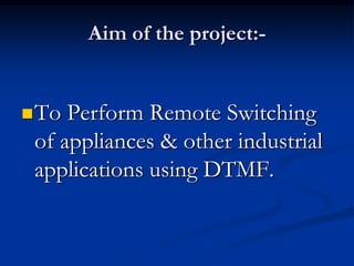 Remote control using DTMF | PPT | Digital Audio | Computer Software and ...