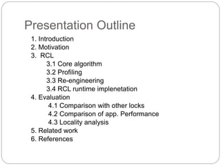 Remote core locking (rcl) | PPT