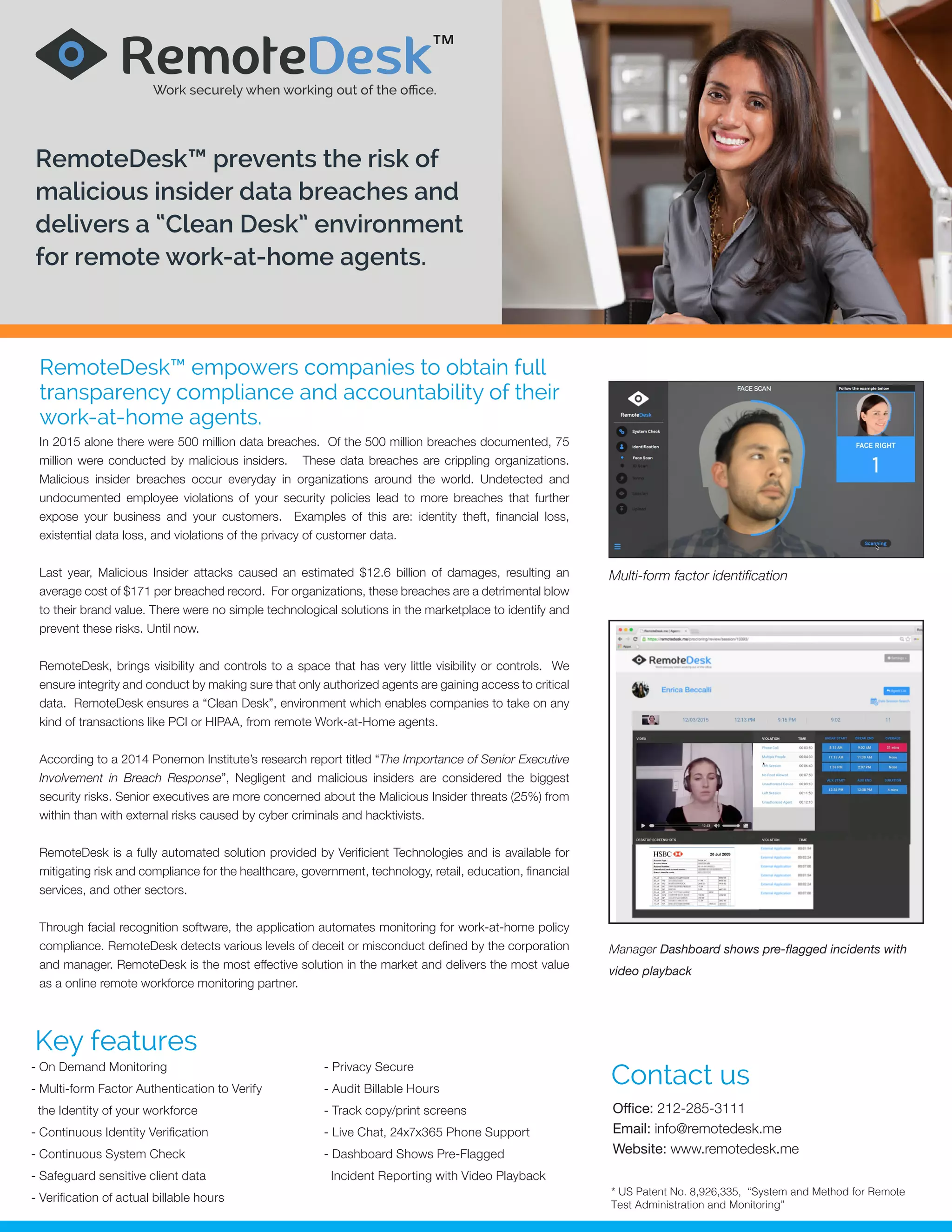 Remote desk one pager | PDF