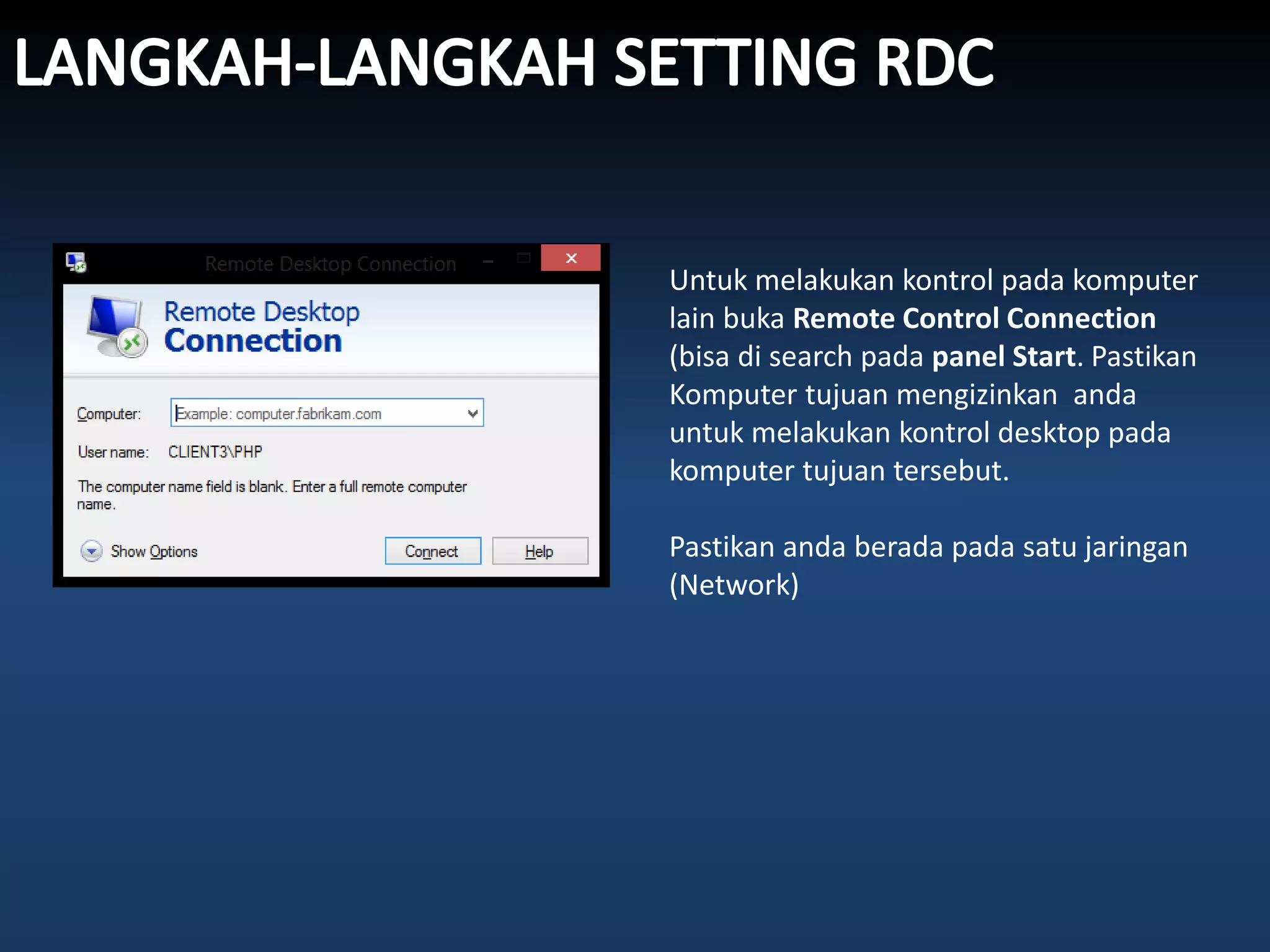 Remote desktop connection | PPTX