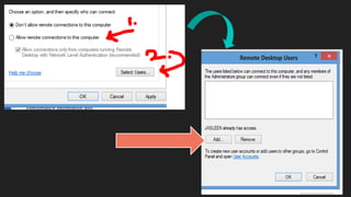 Remote desktop connection | PDF