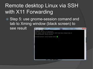 Remote desktop win to linux | PPTX