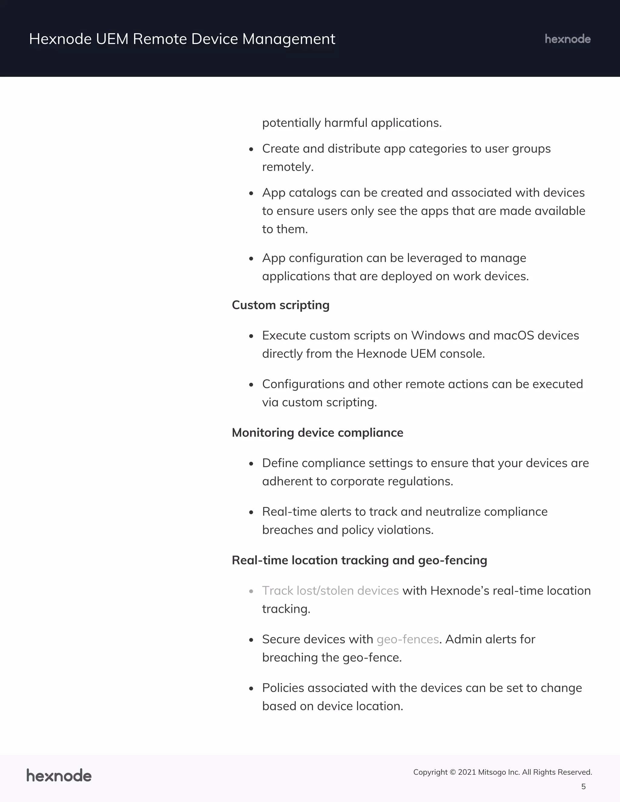 Hexnode UEM Remote Device Management | PDF
