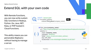 BigQuery Remote Functions for Dynamic Mapping of E-mobility Charging Networks | PPT
