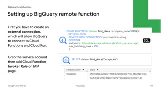 BigQuery Remote Functions for Dynamic Mapping of E-mobility Charging Networks | PPT
