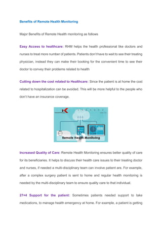 Remote Health Monitoring | Kameda Infologics | PDF