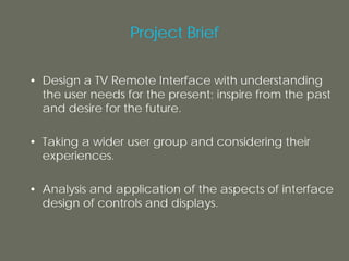Remote interface design | PDF