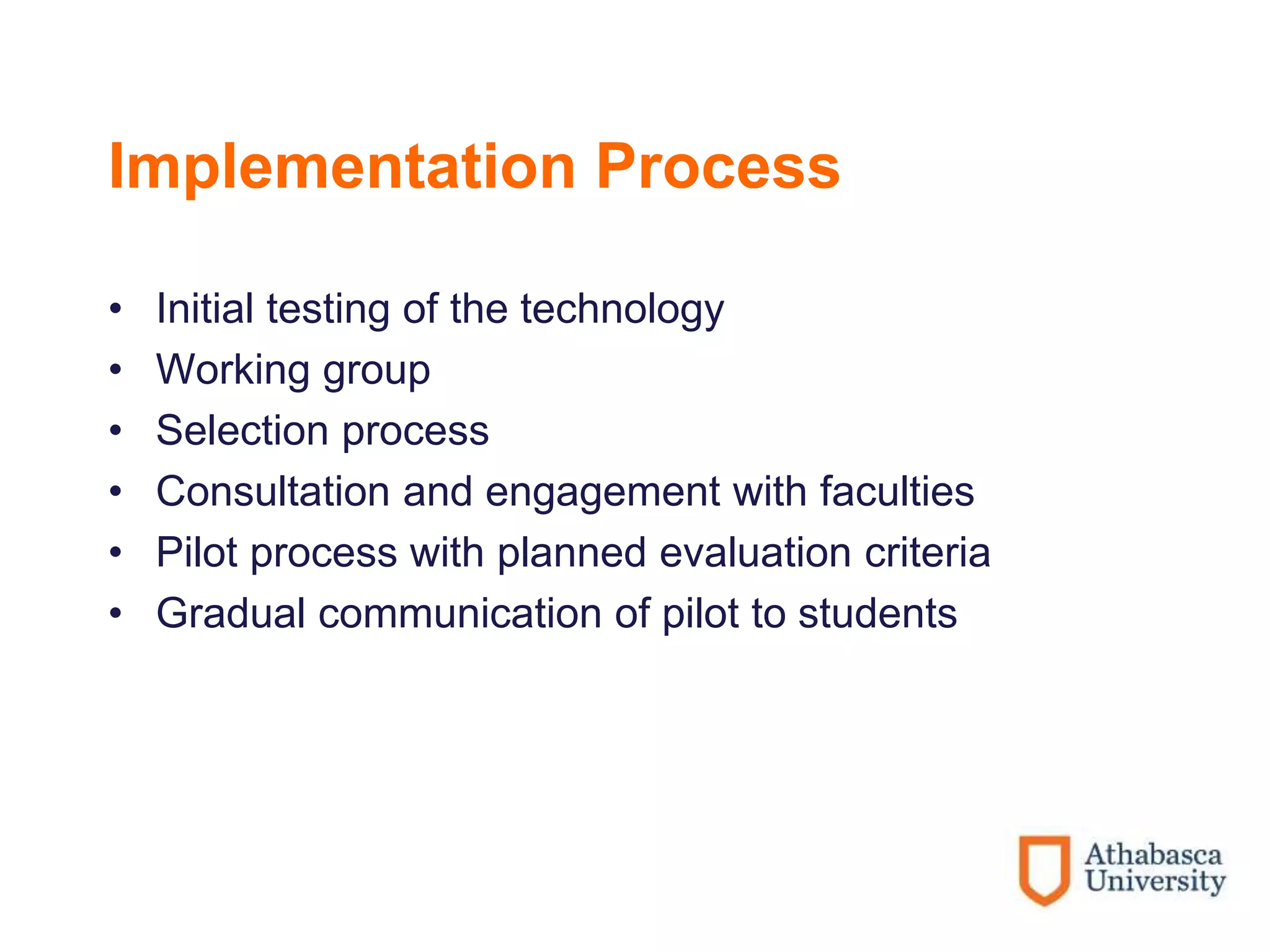 Remote Invigilation at Athabasca University | PPT