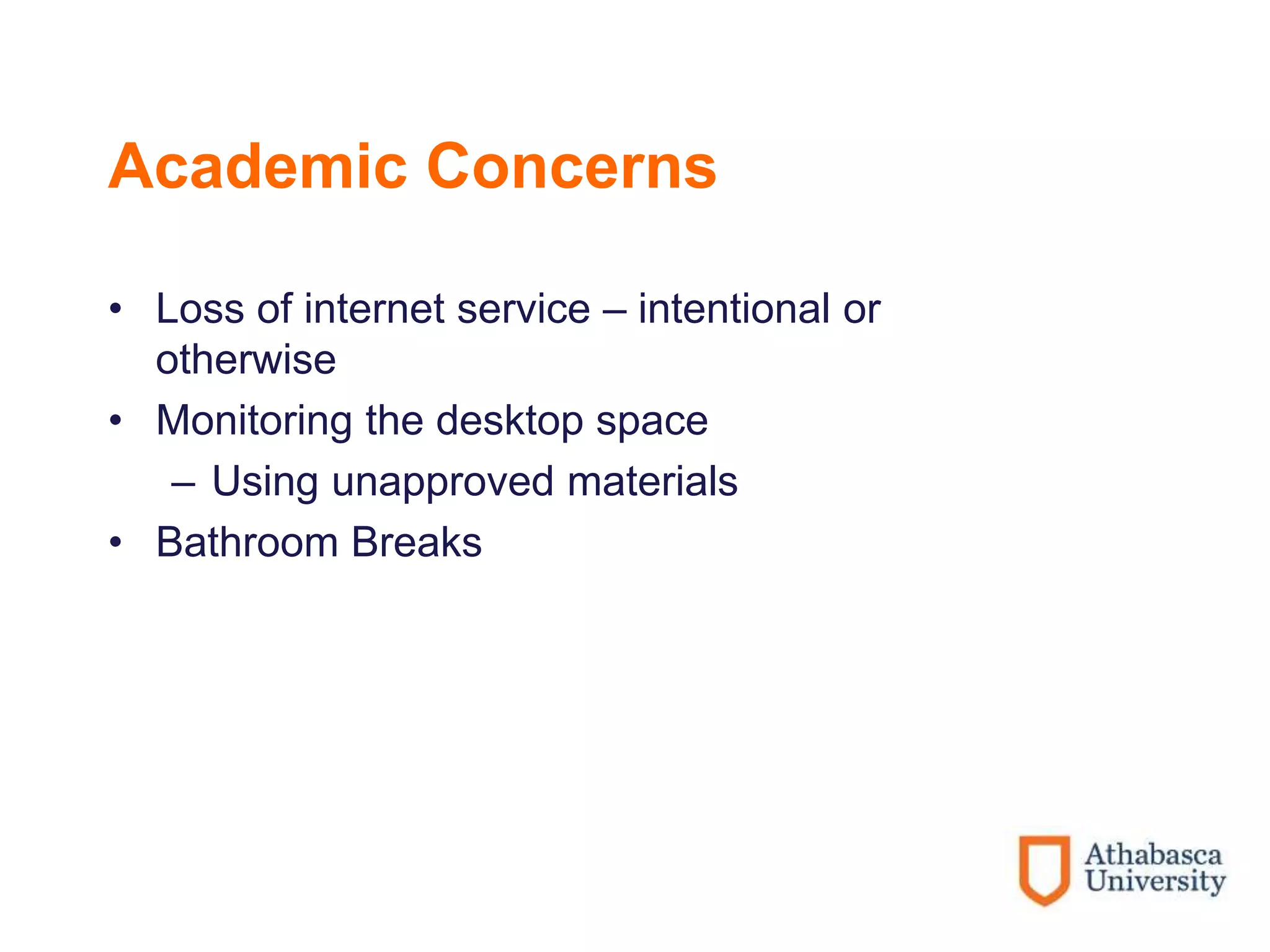 Remote Invigilation at Athabasca University | PPT