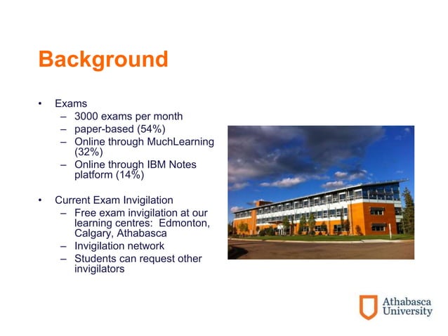 Remote Invigilation at Athabasca University | PPT