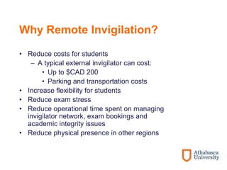 Remote Invigilation at Athabasca University | PPT