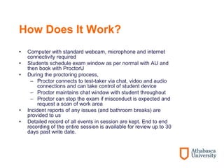 Remote Invigilation at Athabasca University | PPT