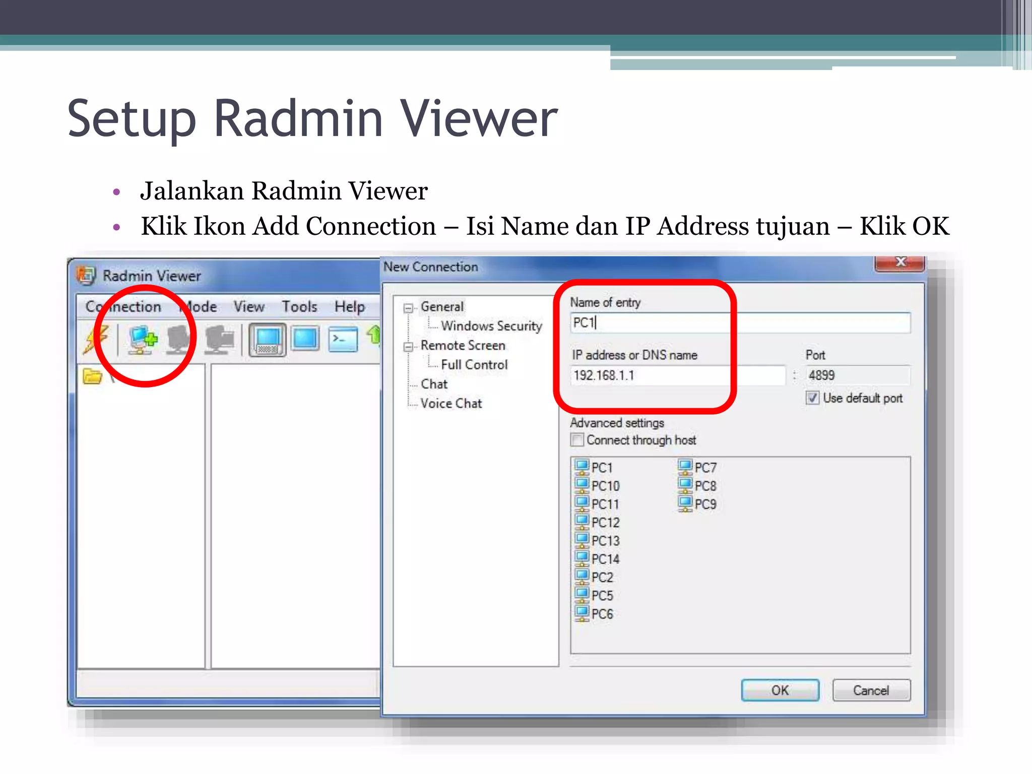 Remote komputer menggunakan radmin | PPTX