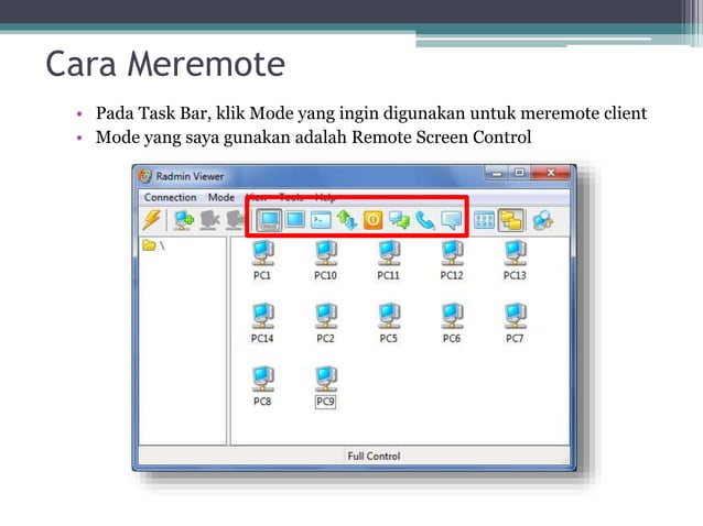Remote komputer menggunakan radmin | PPTX