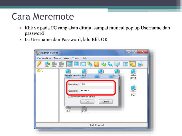Remote komputer menggunakan radmin | PPTX