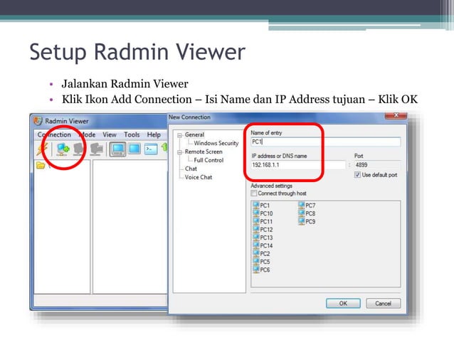 Remote komputer menggunakan radmin | PPTX