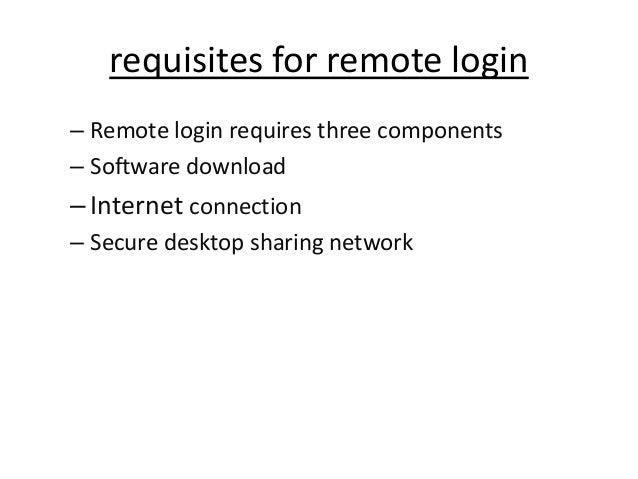 Remote login